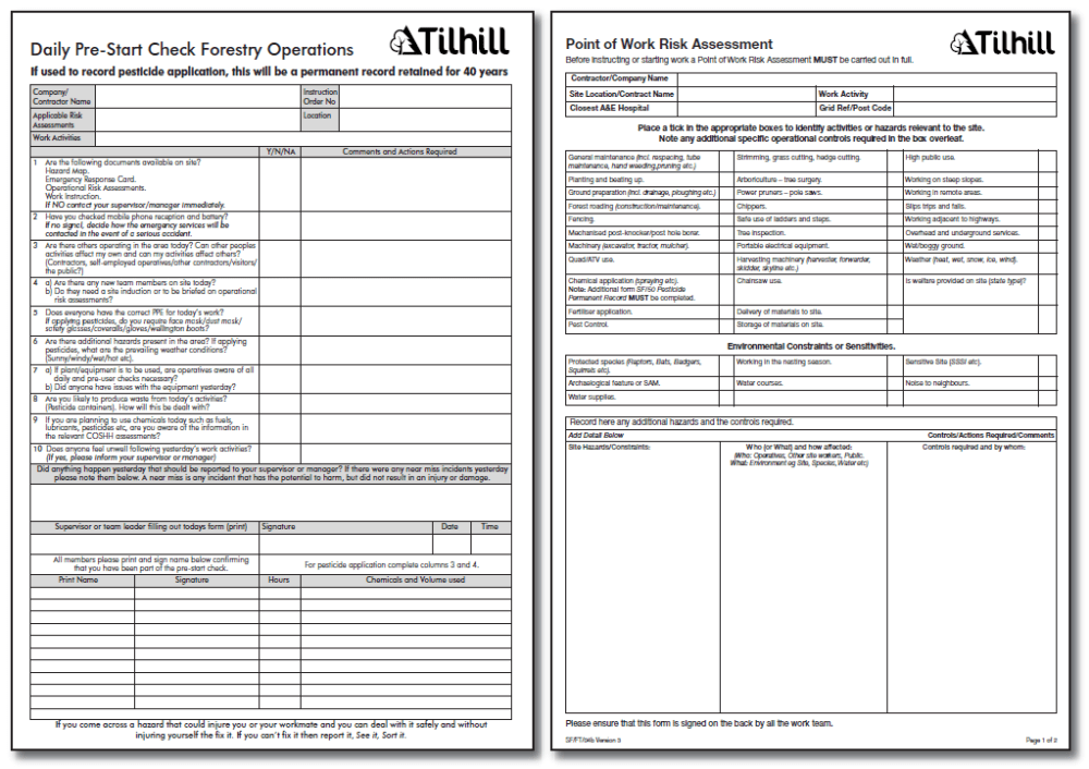 Risk Assessment - Tilhill Forestry